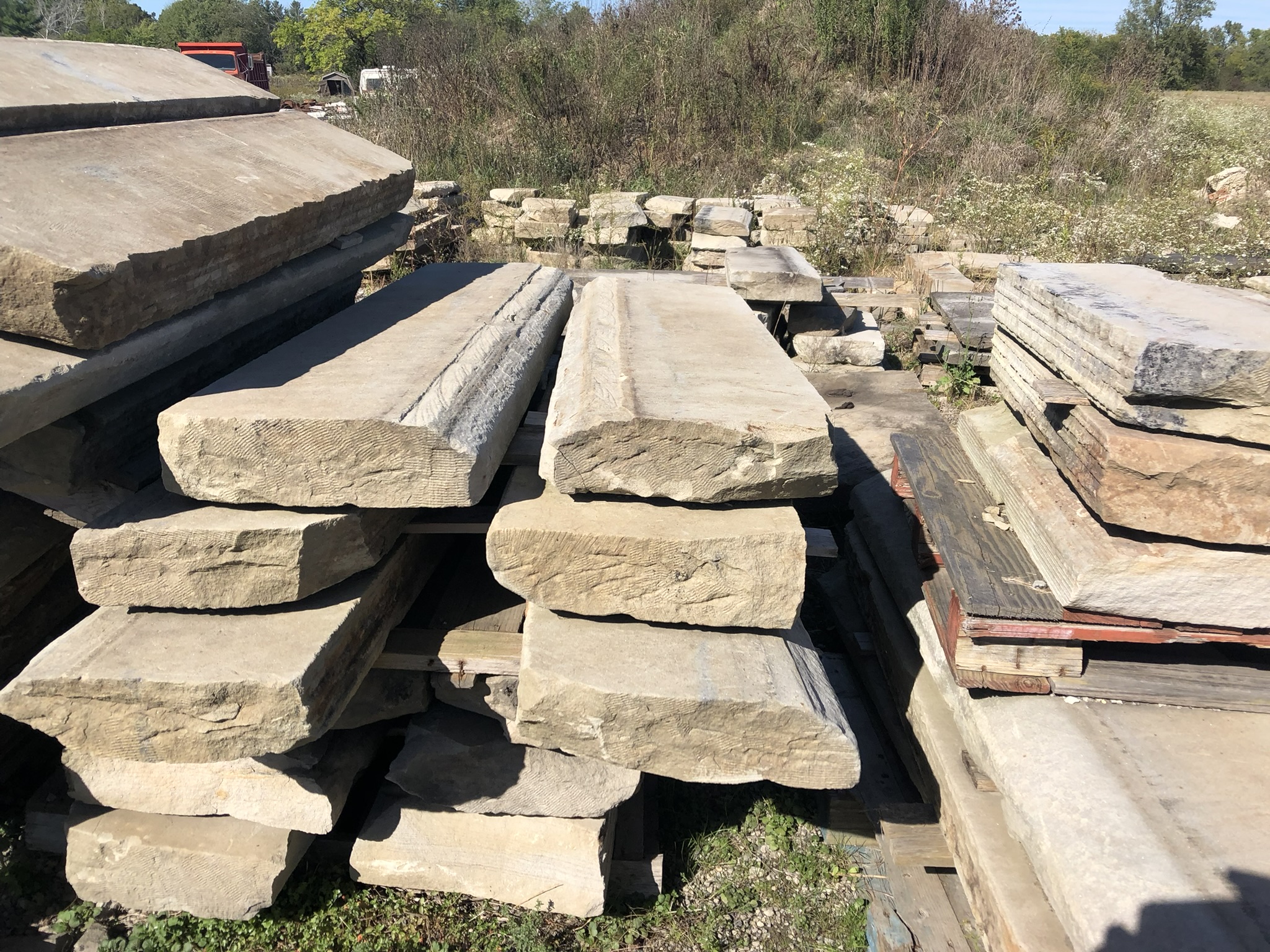Reclaimed Sandstone Curbstone - Big Oak Reclaimed